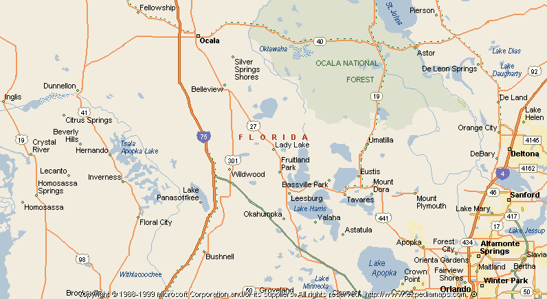 Map of Lady Lake Map of Lady Lake